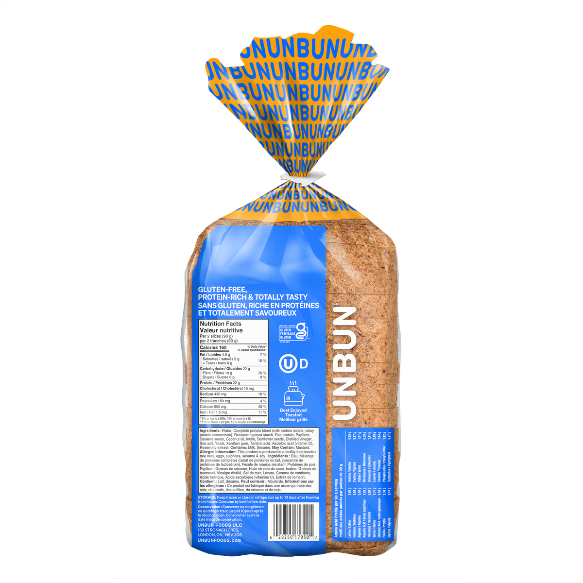3-Pack Complete Protein Seeded Bread – Unbun Foods